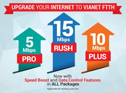 Vianet Upgrades Home & SoHo Packages • Vianet Communication Ltd.